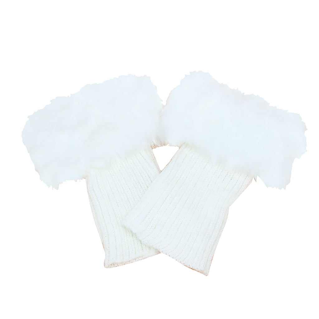Osdhezcn Women Faux Furs Leg Warmer Party Costumes Warm Fuzzy Leg ...