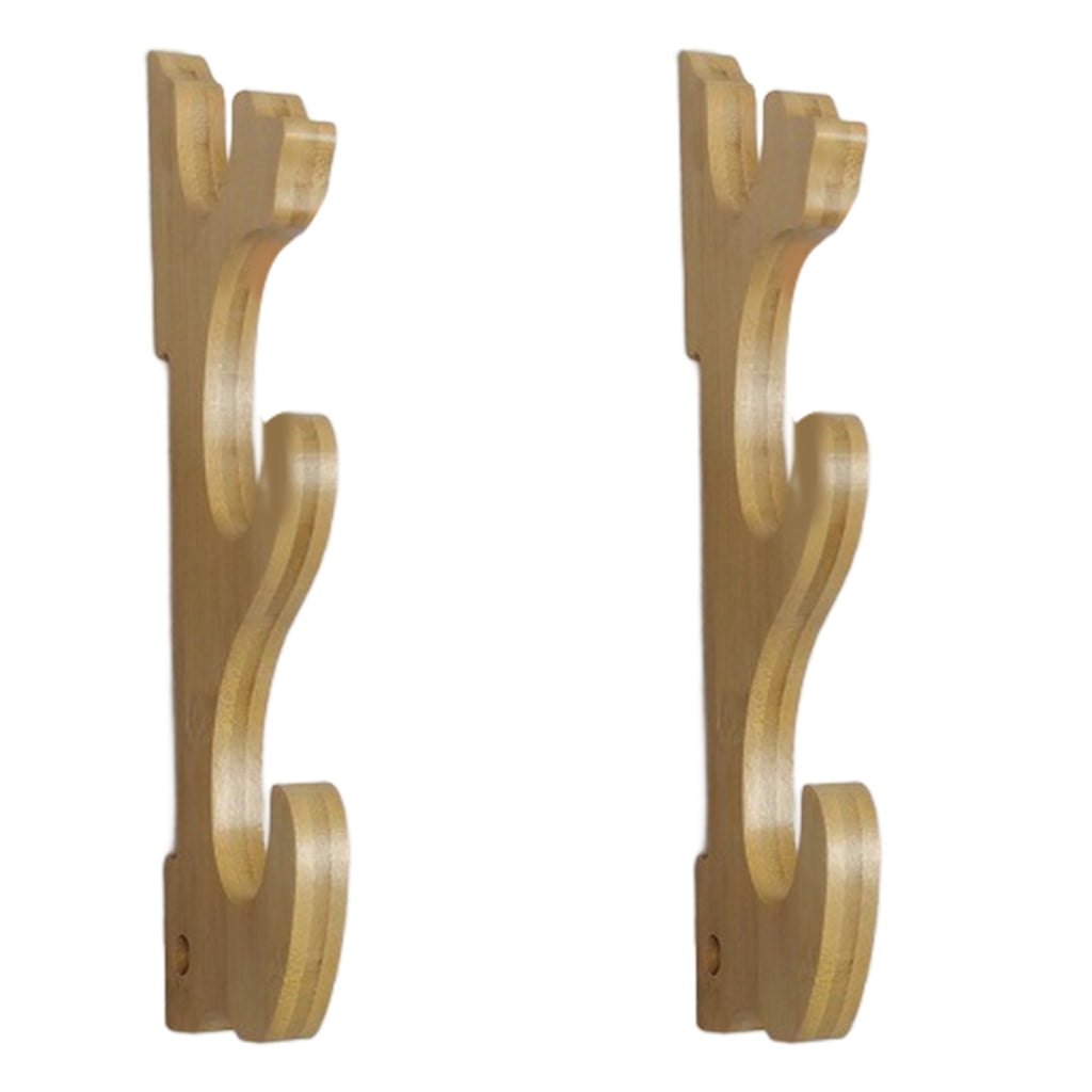 Osdhezcn Wood Wall Mount Swords Holder Flute Display Stand for Living ...