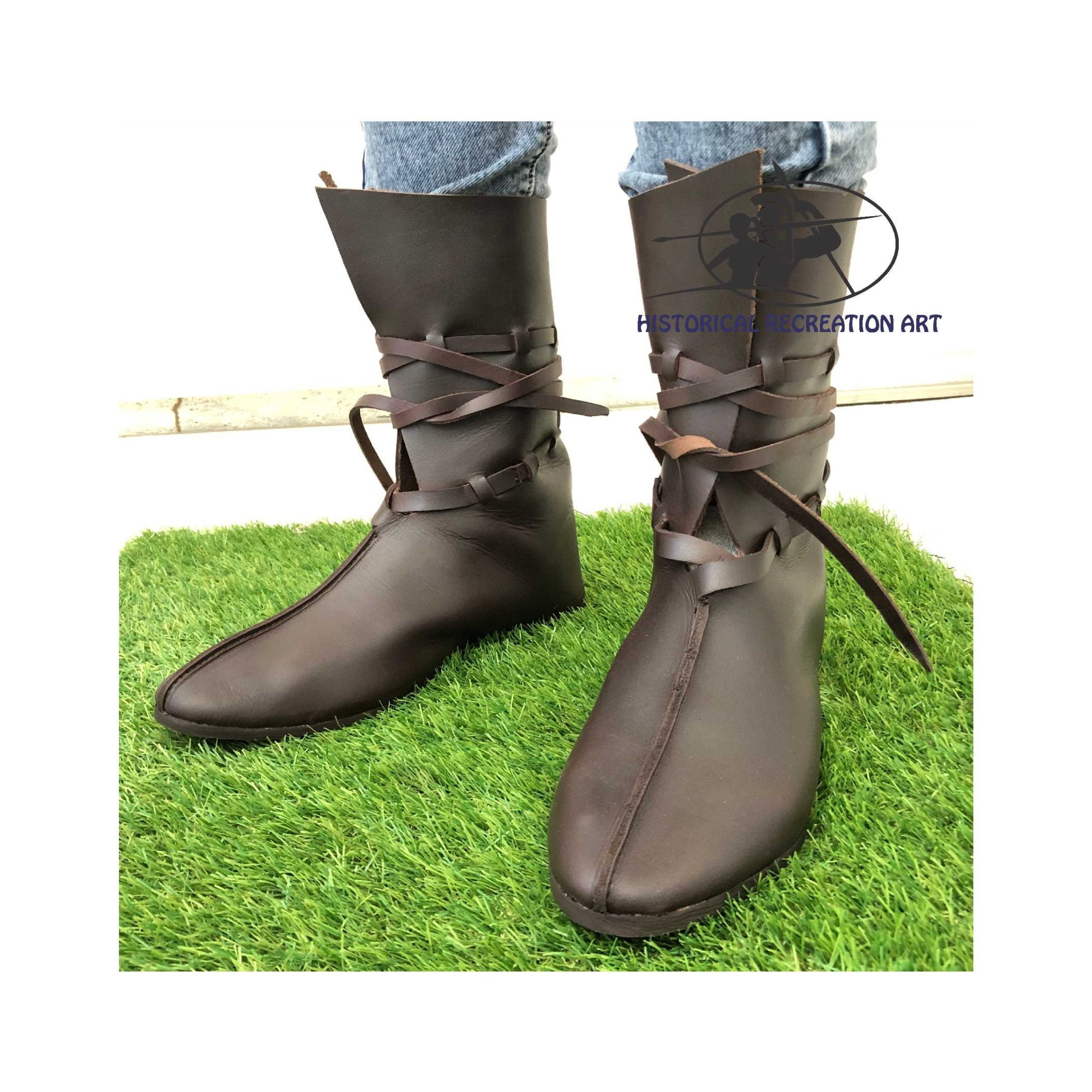 Oseberg Viking Leather Boots | Period: 800 AD to 1000 AD - Walmart.com