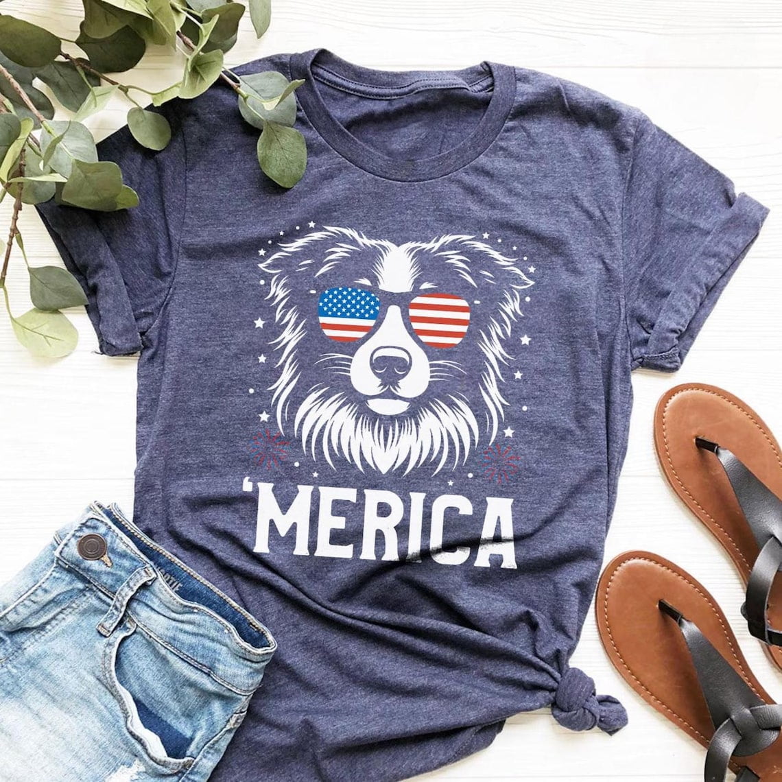 Osec Australian Shepherd 'Merica Shirt | 4th of July Aussie Tee ...