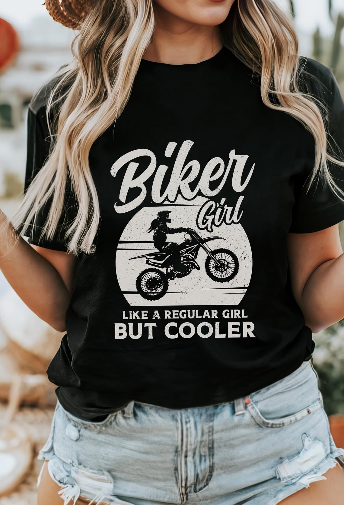 Osec Biker Girl Shirt Like A Regular Girl But Cooler Motocross Tshirt ...