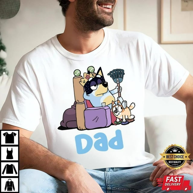 Osec Bluey Family Tshirt Bluey Dad Shirt Bluey Father Shirt - Walmart.com