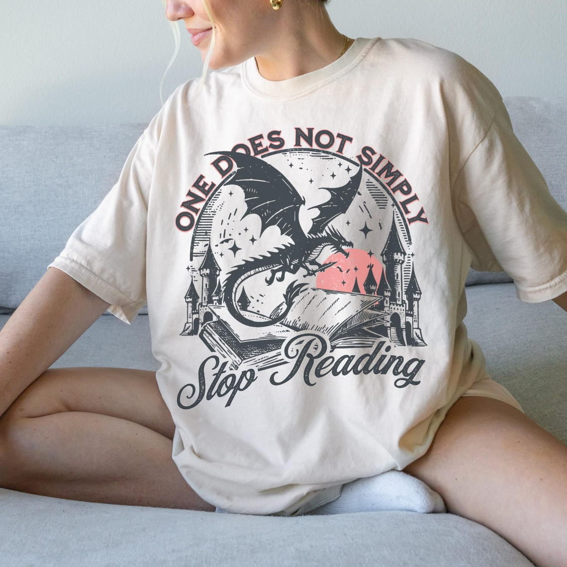 Osec Book Dragon Shirt, Funny One Does Not Simply Stop Reading Fantasy ...