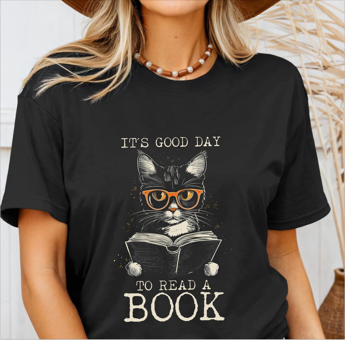 Osec Book Lover Shirt Funny Cat It's A Good Day To Read A Book Bookworm ...