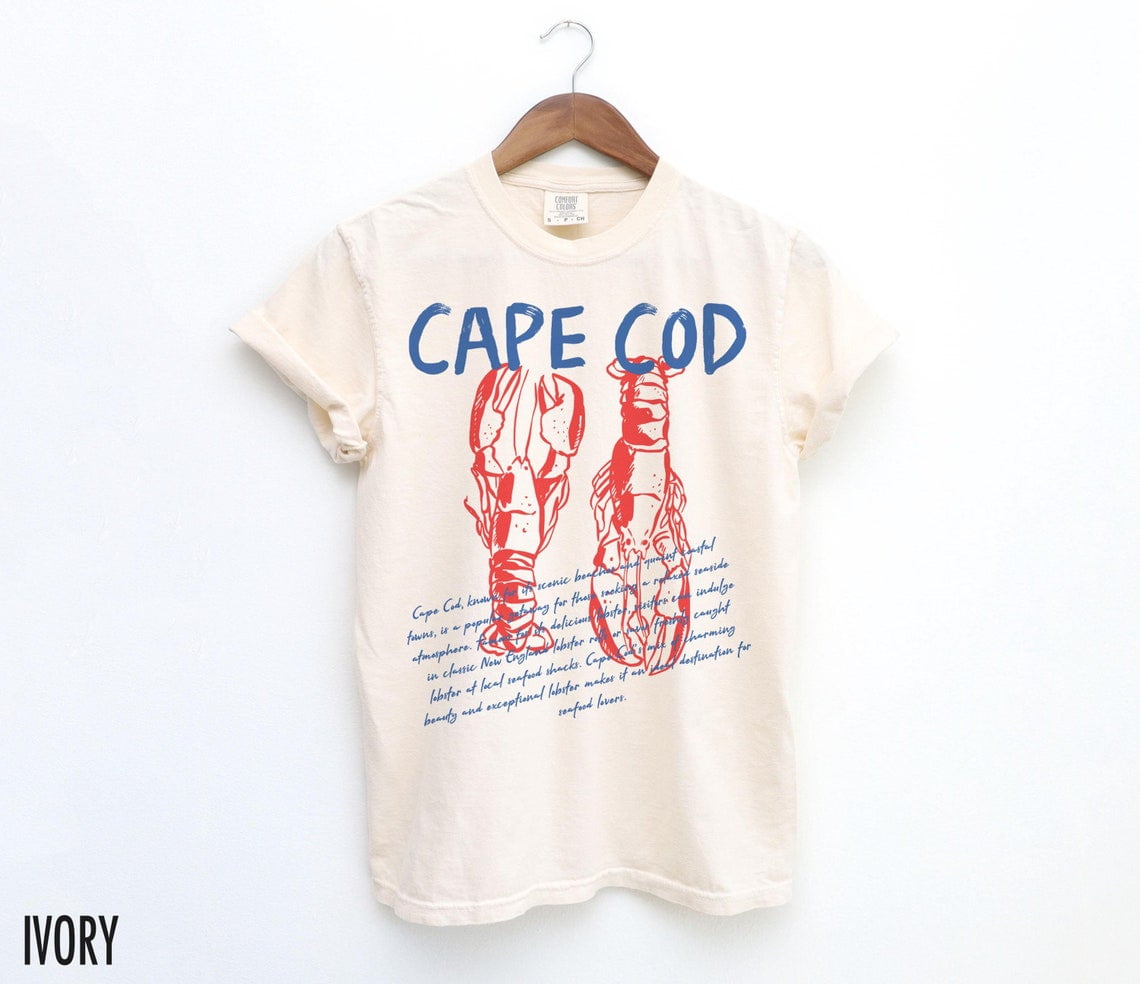 Osec Cape Cod Shirt, Lobster Tshirt, Fisherman Aesthetic, Retro Summer ...