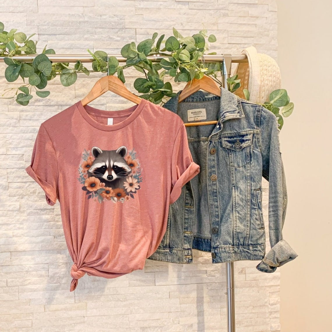 Osec Cottagecore Racoon Shirt | Racoon Floral Shirt | Cottagecore ...