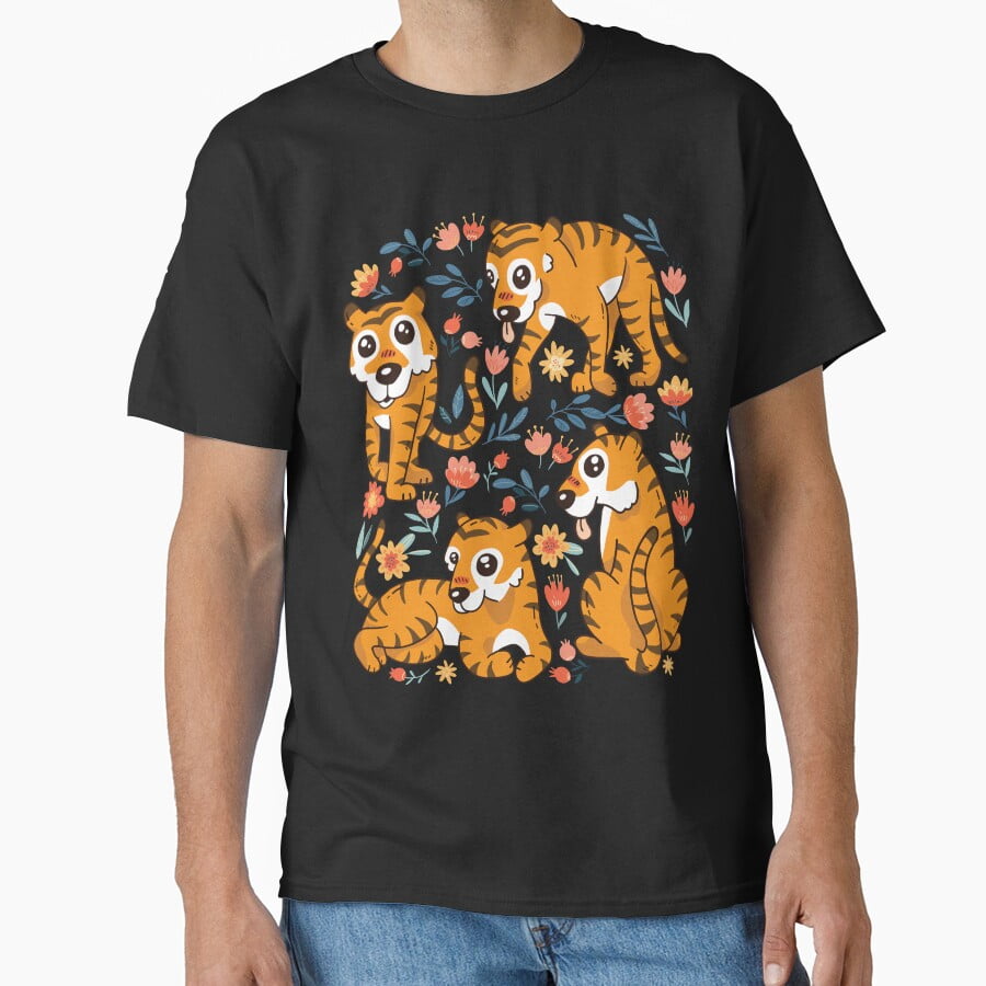 Osec Cottagecore-Style Shirt Of Chibi Tigers | Goblincore & Forestcore ...