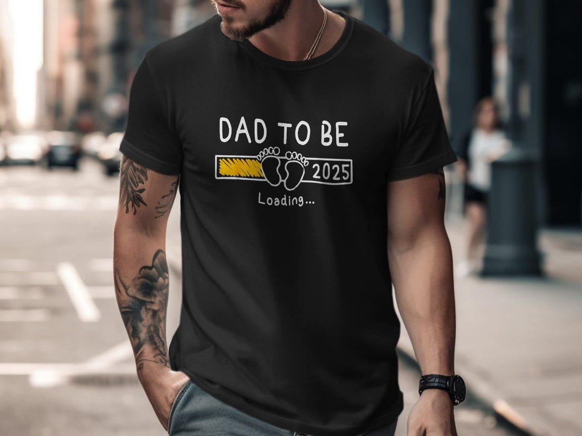 Osec Dad To Be 2025 Loading Fun Baby Announcement T-Shirt, New Dad Gift ...