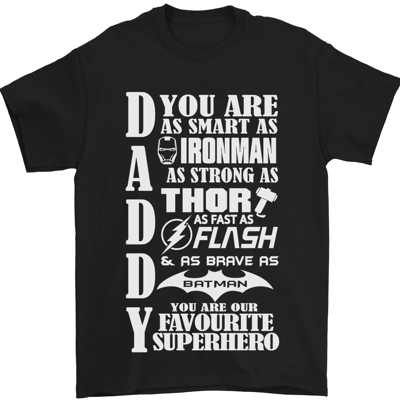 Osec Daddys Favourite Superhero Fathers Day Mens T-Shirt - Walmart.com