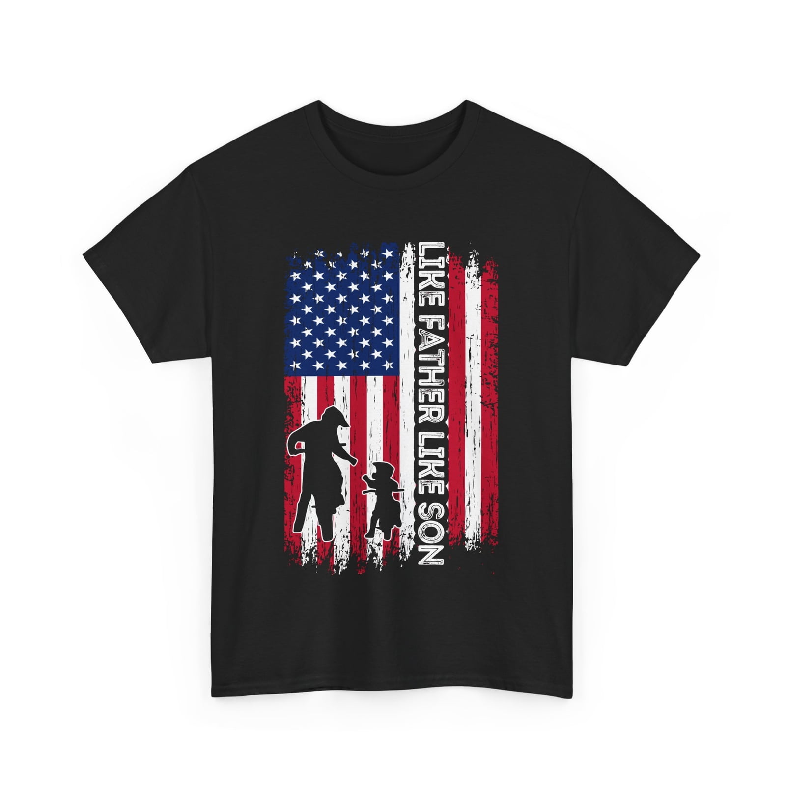 Osec Dirt Bike Dad American Flag Shirt, Like Father Like Son Biker Dad T-shirt - Walmart.com