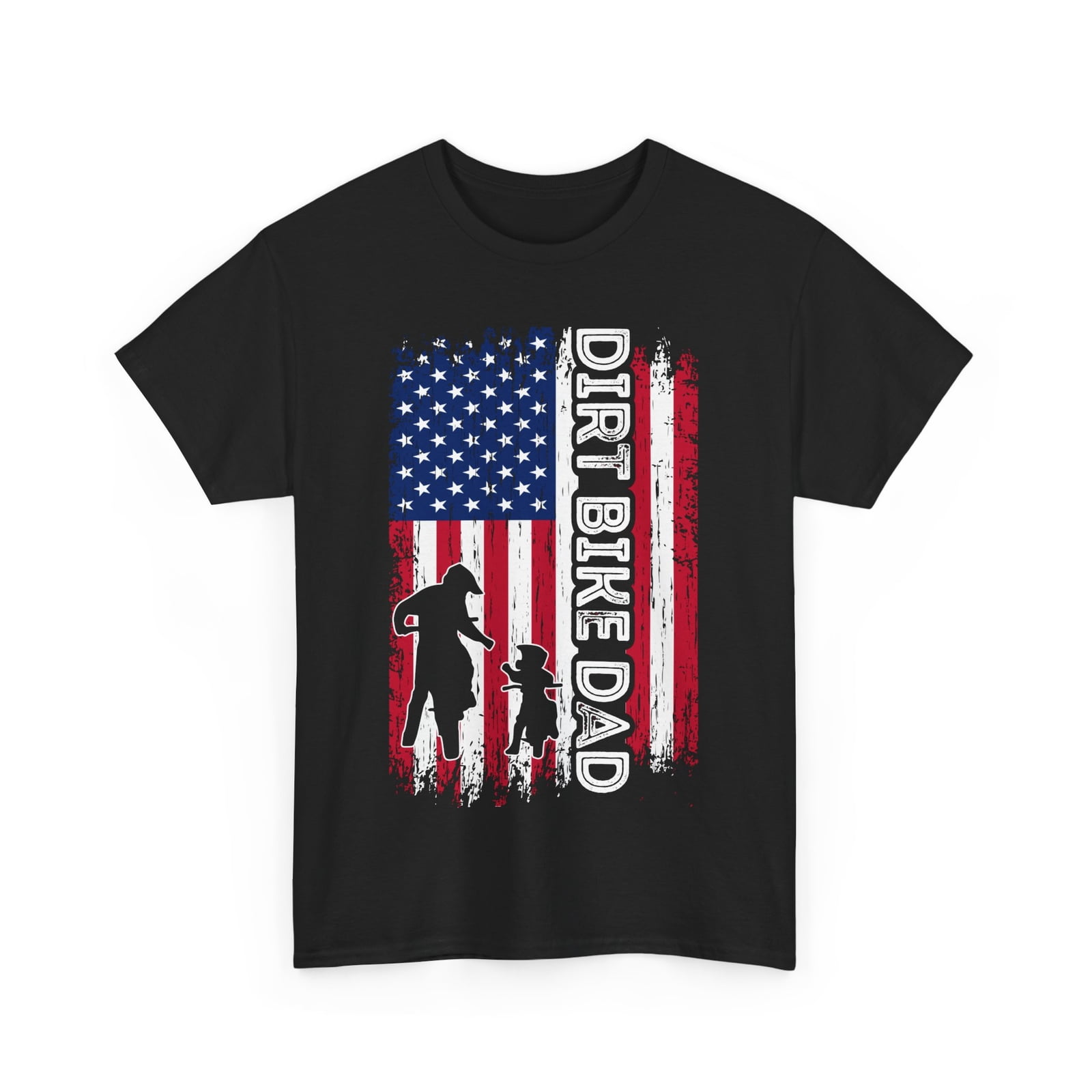 Osec Dirt Bike Dad American Flag T-shirt, Biking Lovers Father's Day Dad Shirt - Walmart.com
