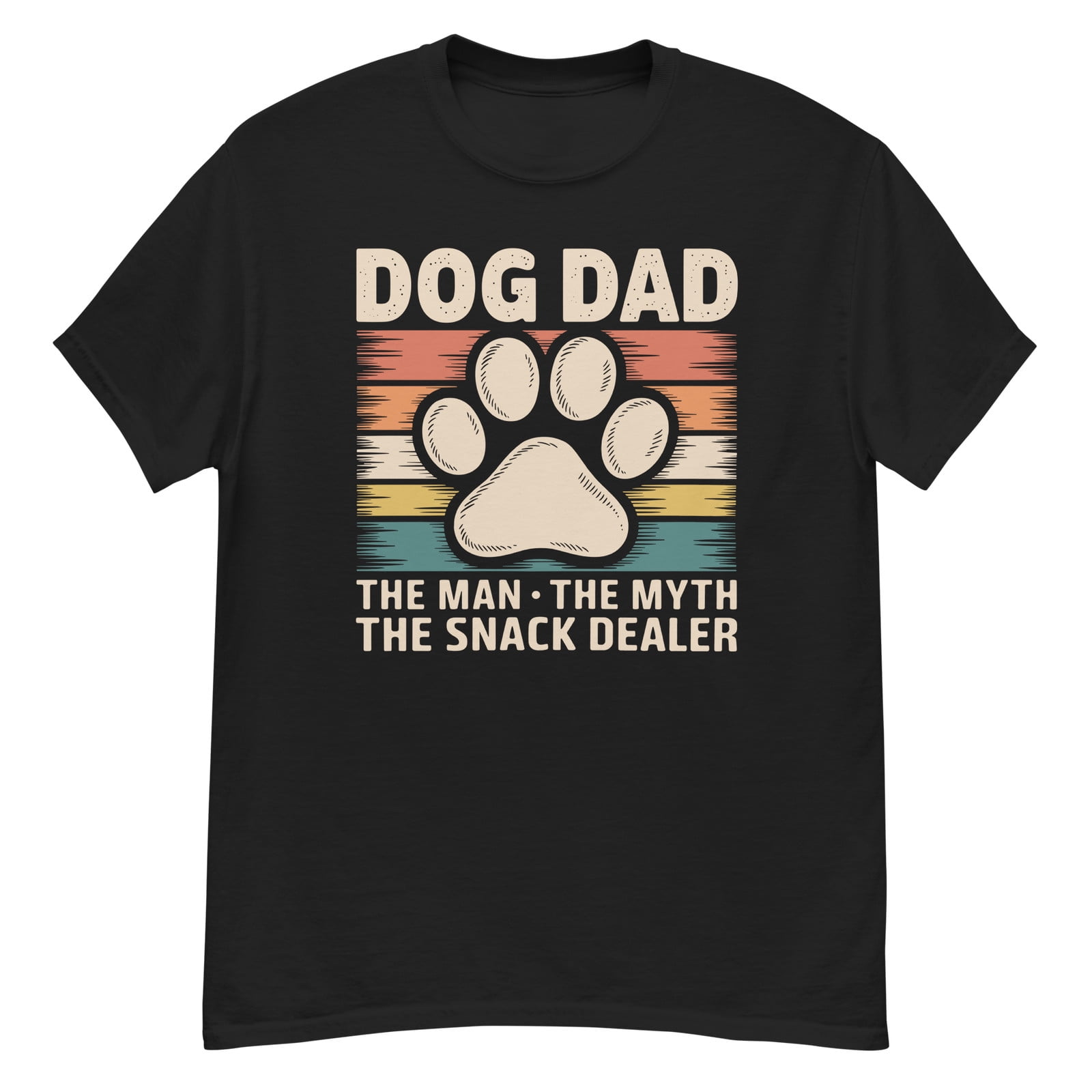Osec Dog Dad Shirt, The Man The Myth Retro Paw Print T-Shirt Father's ...