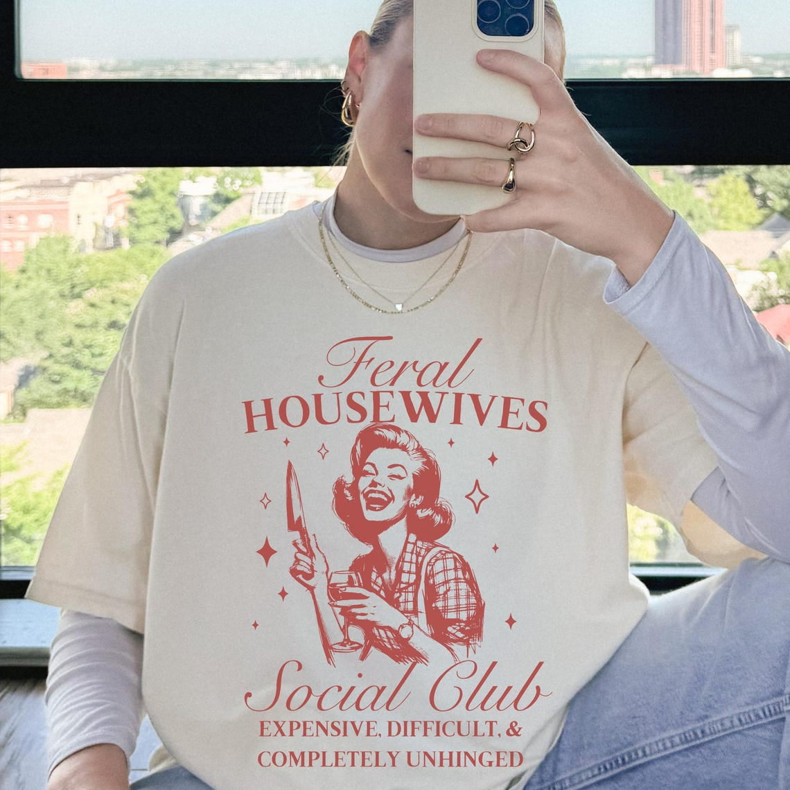 Osec Feral Mom Shirt, Feral Housewives Social Club, Trendy Retro ...