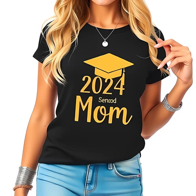 Osec Gold Glitter Graduation T-Shirt For Moms - 2024 Design With 'Mom ...