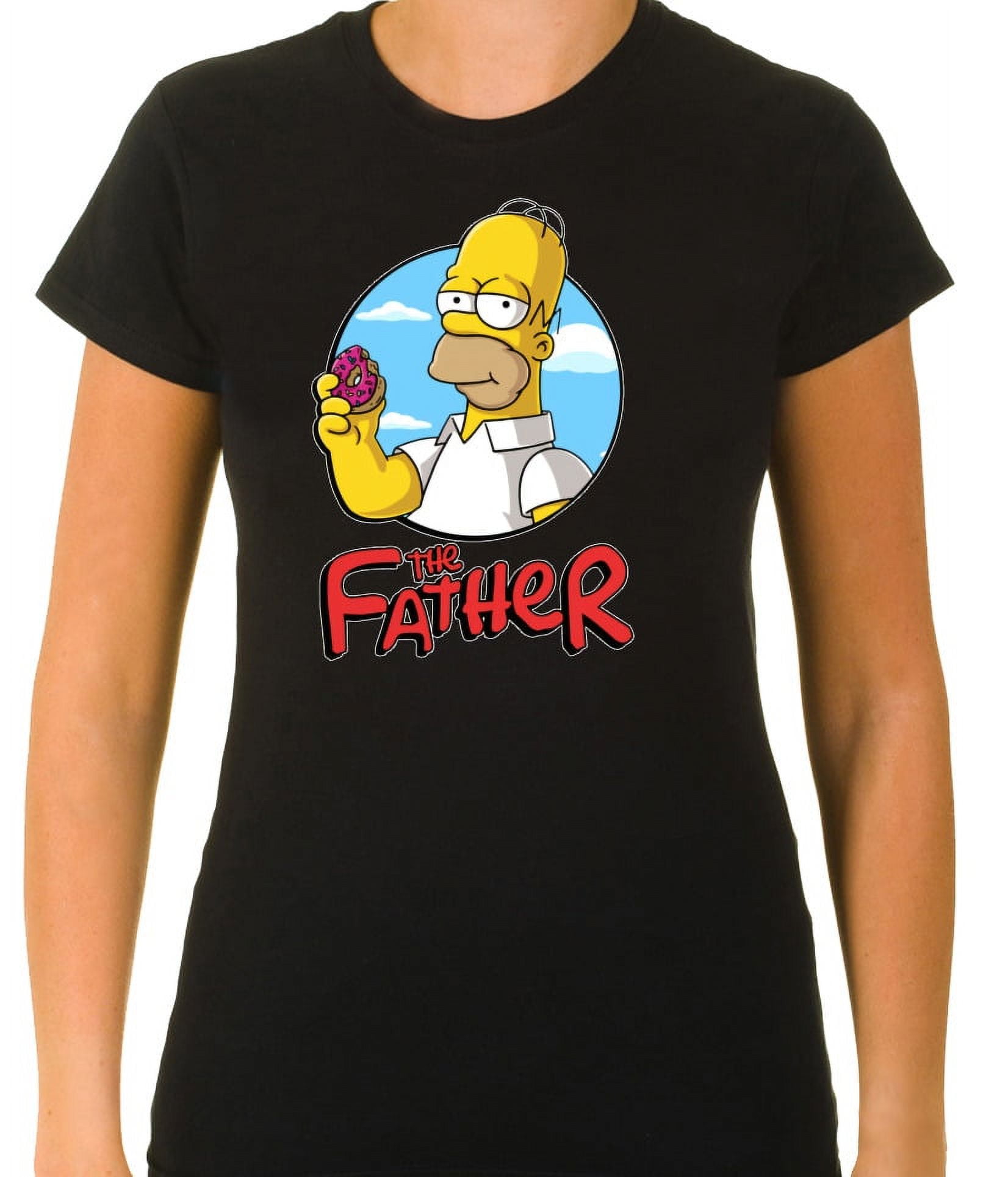 Osec Homer Simpson The father 3/4 Short Sleeve TShirt Woman G803 - Walmart.com