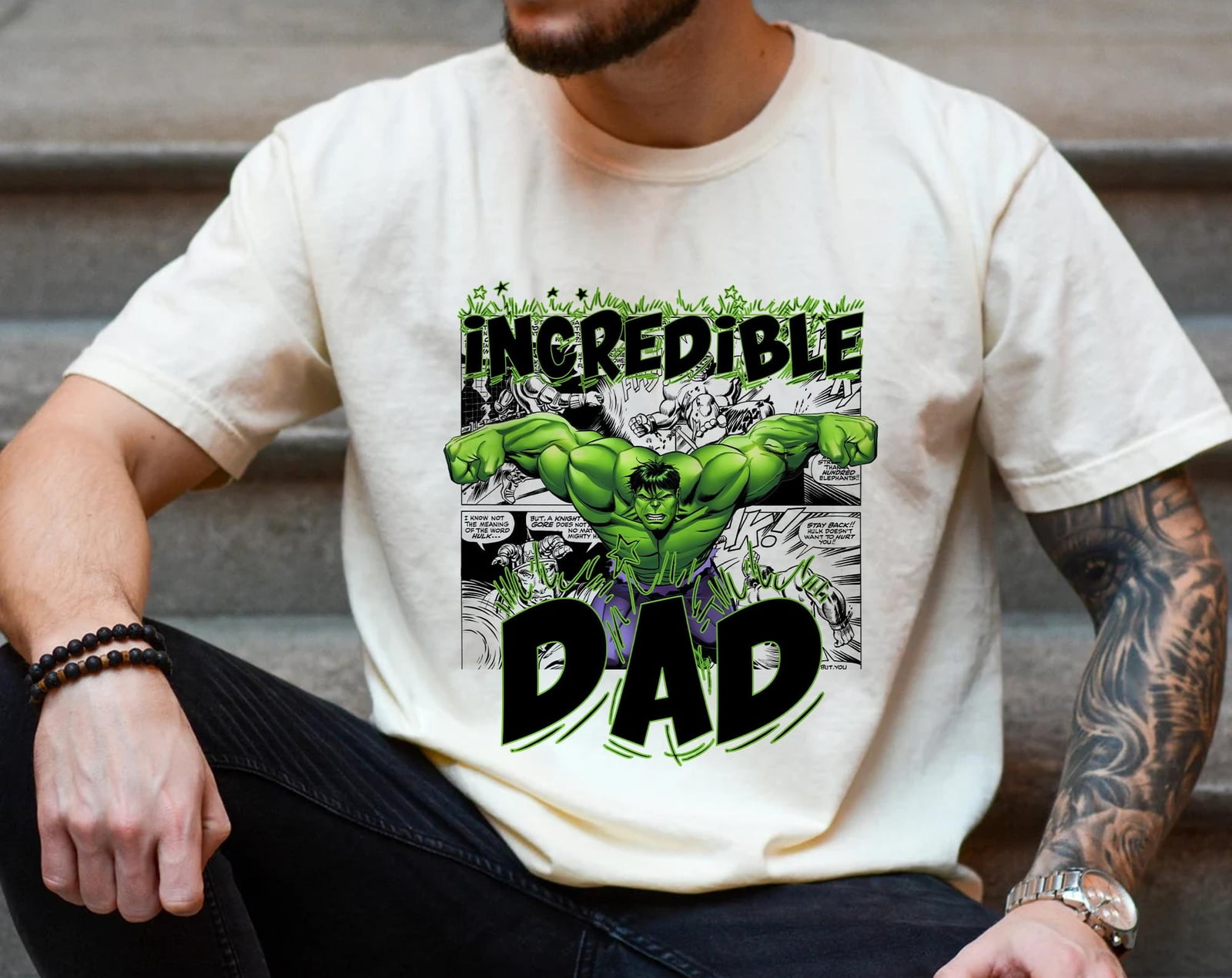 Osec Incredible Dad Green Hulk Superhero Father's Day Gift For Dad ...