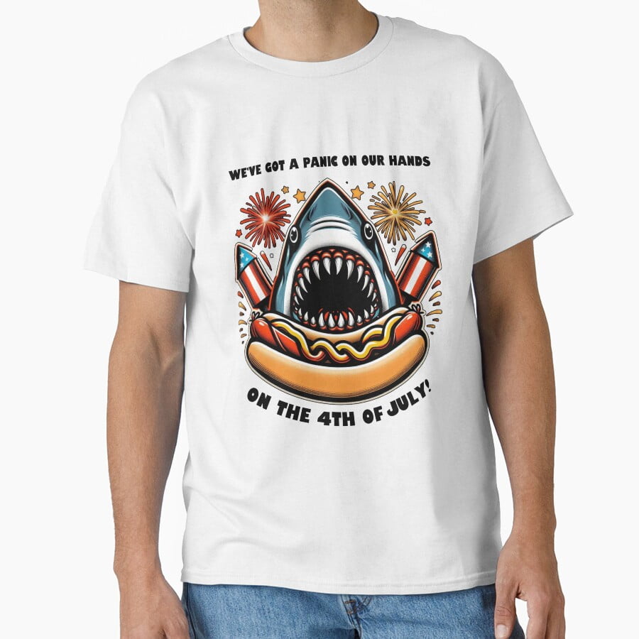 Osec Jaws 4Th Of July Classic T-Shirt, Retro Tee For Man, Woman Shirt ...