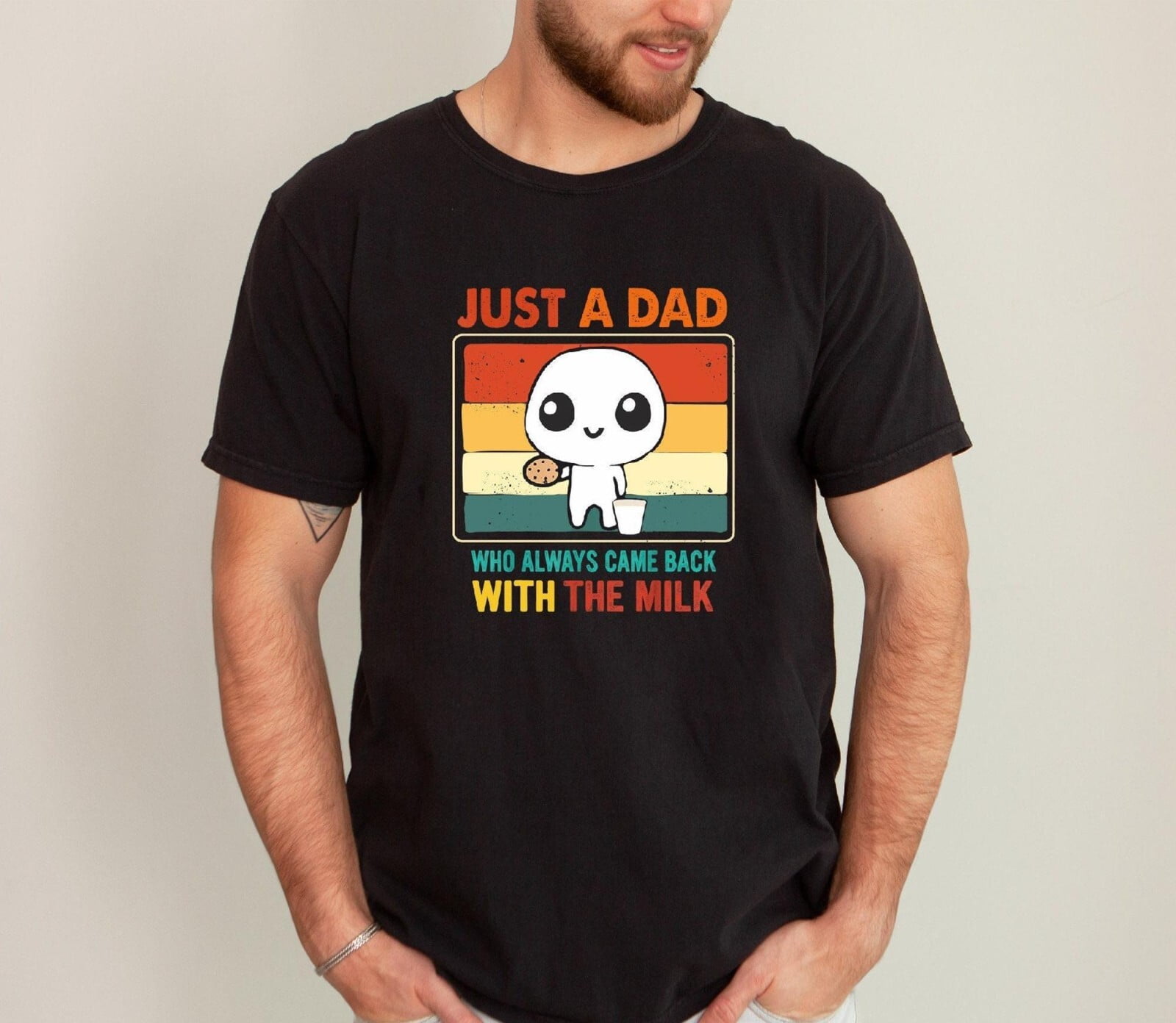 Osec Just a Dad Who Always Came Back With the Milk T-Shirt, Funny ...