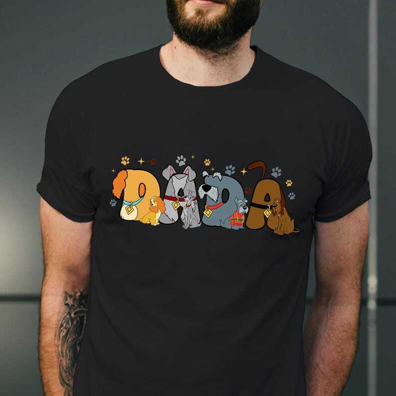 Osec Lady And The Tramp Dad Happy Father's Day Gift For Dad Tshirt Men ...