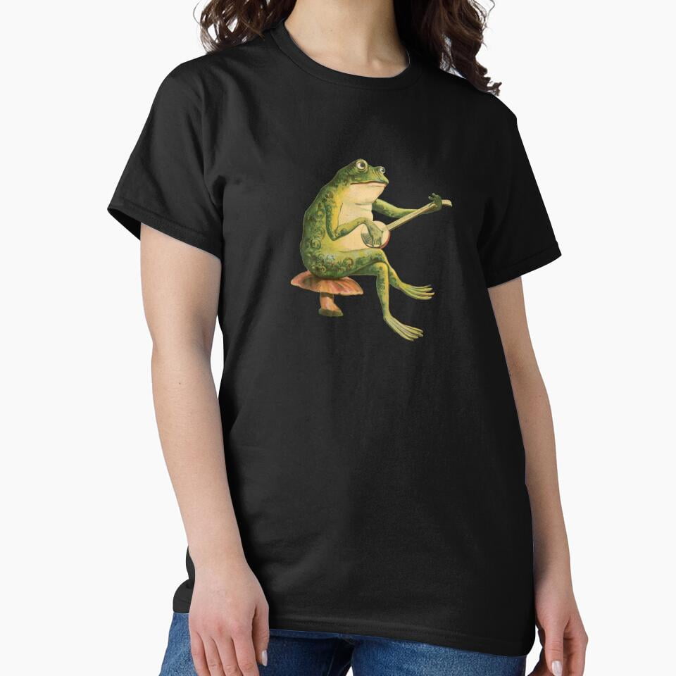 Osec Melancholic Vintage Frog: Banjo Player On Mushroom Toadstool ...
