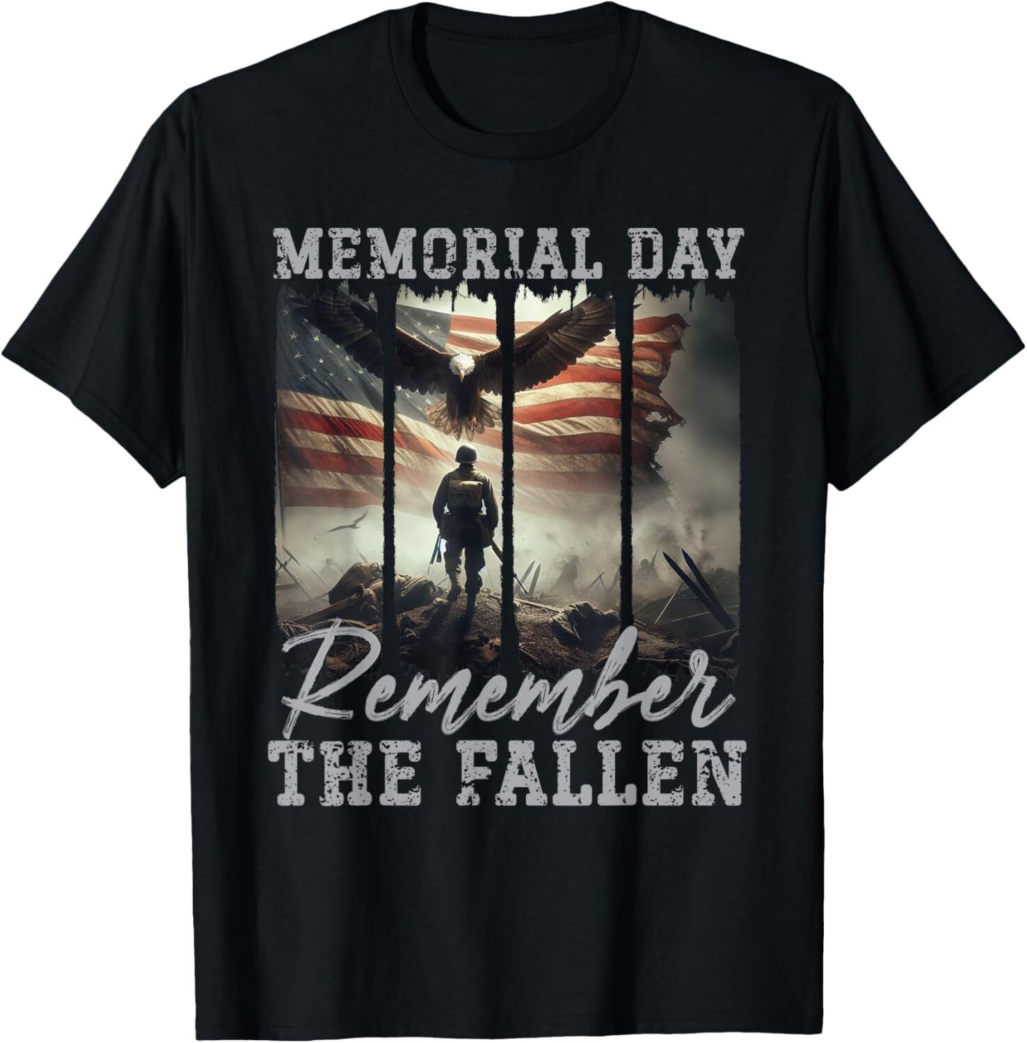 Osec Memorial Day Vintage Remember The Fallen Father's Day Brush T-Shirt Hoodie - Walmart.com