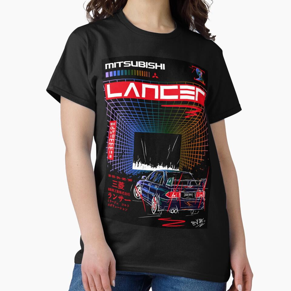 Osec Mitsubishi Lancer Evolution 3 1995 Retro Futuristic Poster Classic T-Shirt, Retro Tee ...