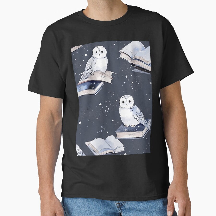 Osec Owl Tales: Whimsical Owls Immersed In Books Clic T-Shirt, Retro ...
