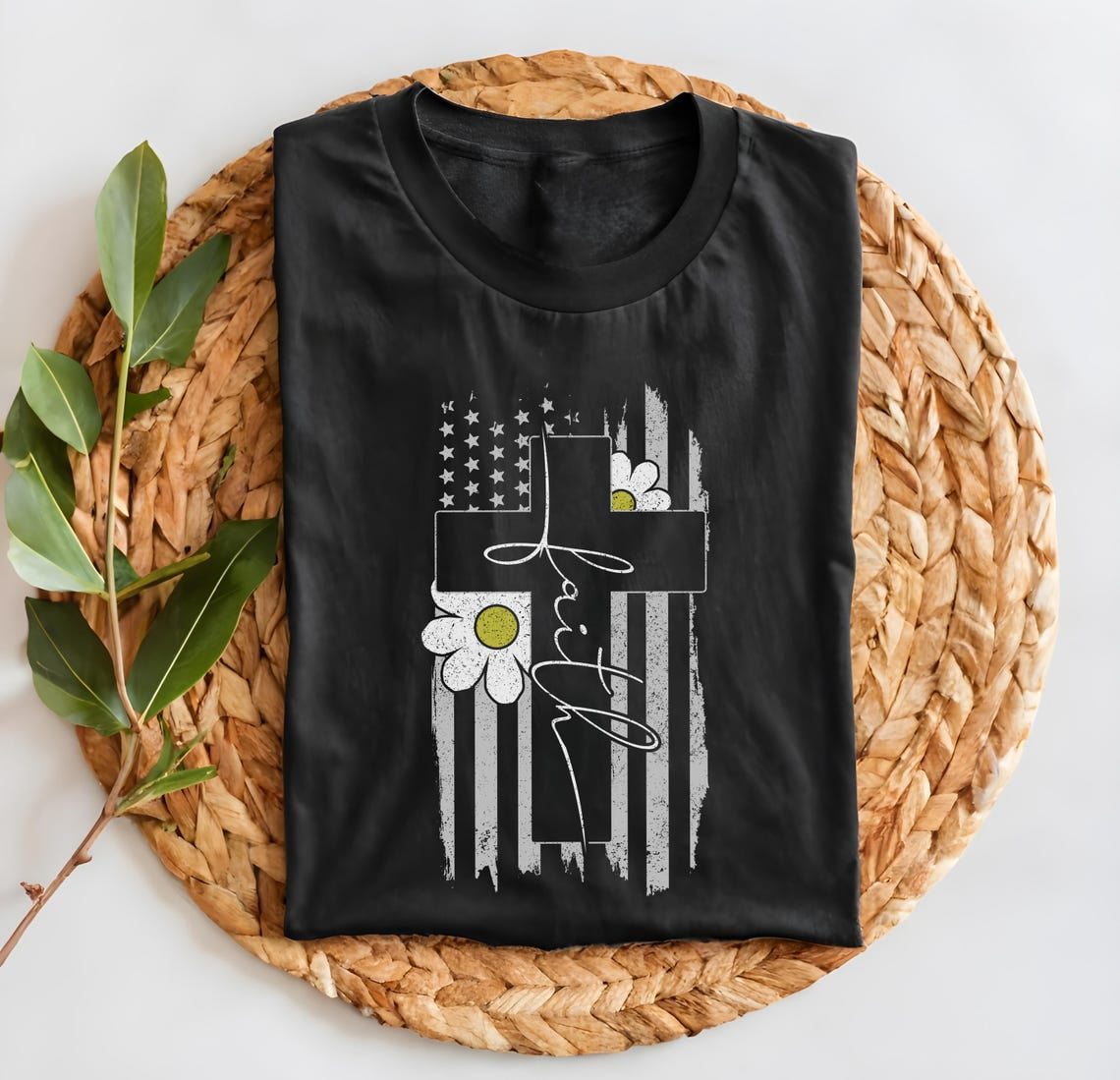 Osec Patriotic Christian Faithful Shirt Daisy Flower Floral Tshirt ...