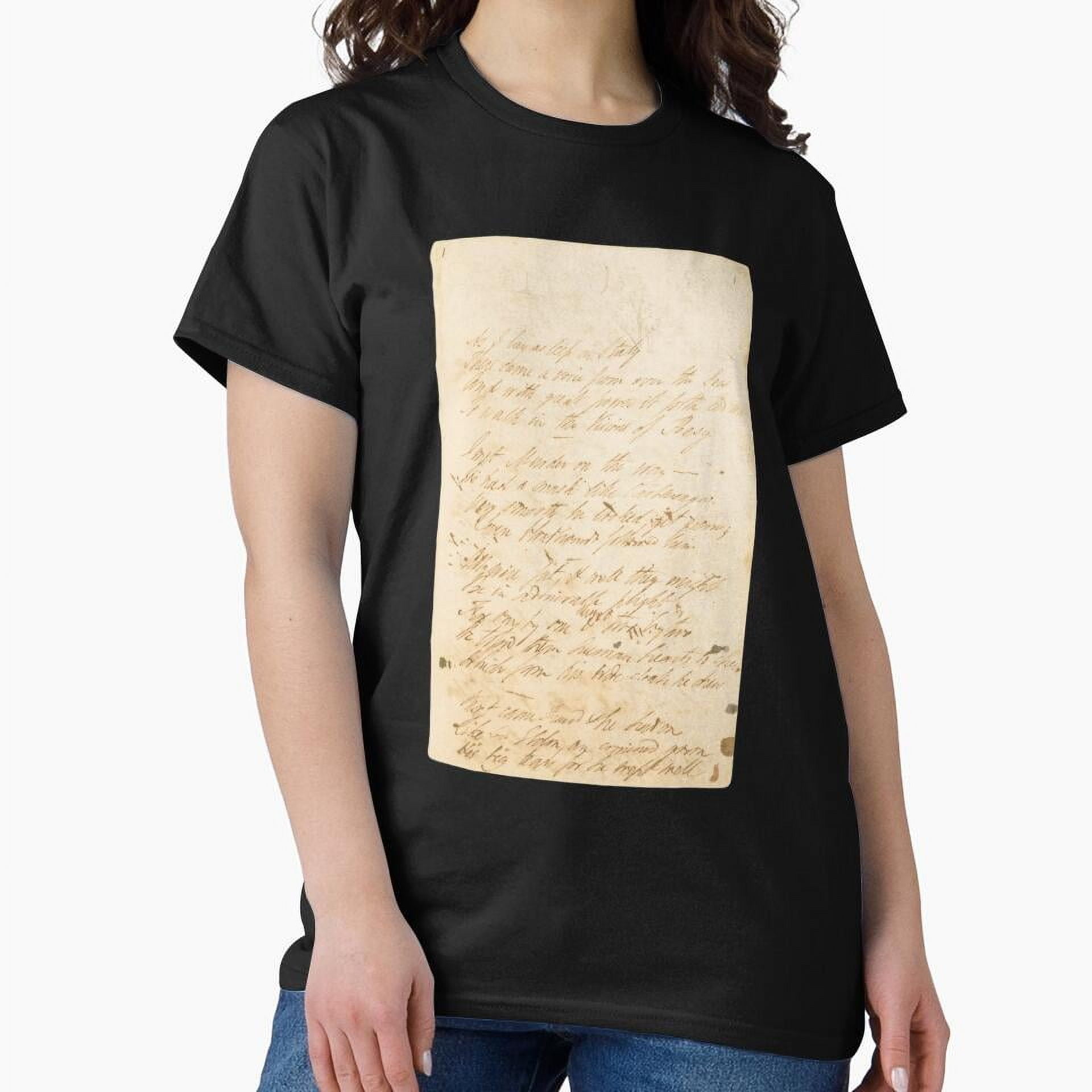 Osec Percy Bysshe Shelley - Handwritten Poem 1819 Clic T-Shirt, Retro ...