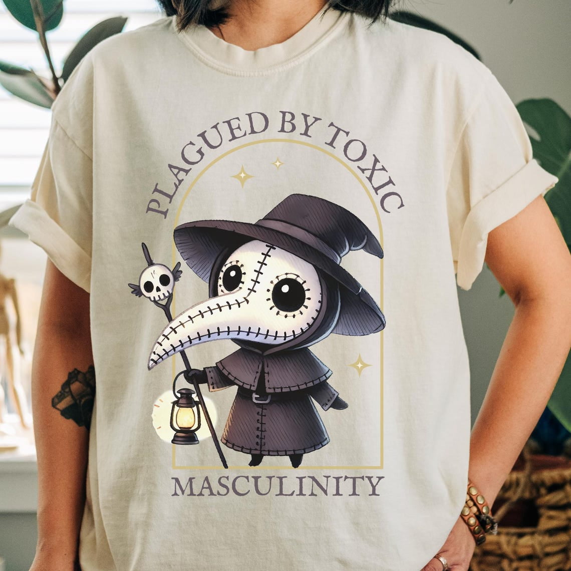 Osec Plague Doctor Shirt, Plagued by Toxic Masculinity, Kawaii Goth ...