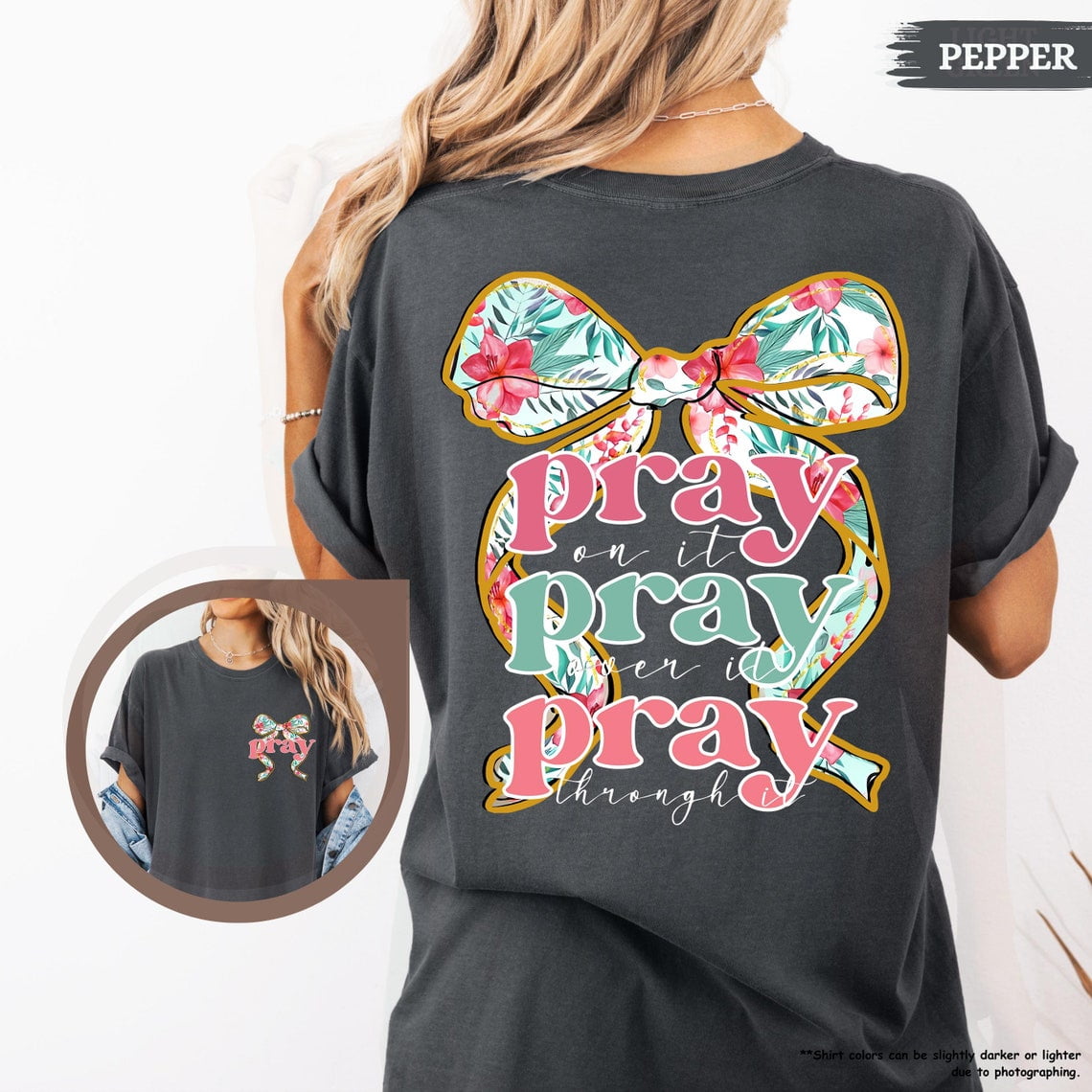 Osec Pray Coquette Shirt, Pray On It Pray Over It Pray Through It ...