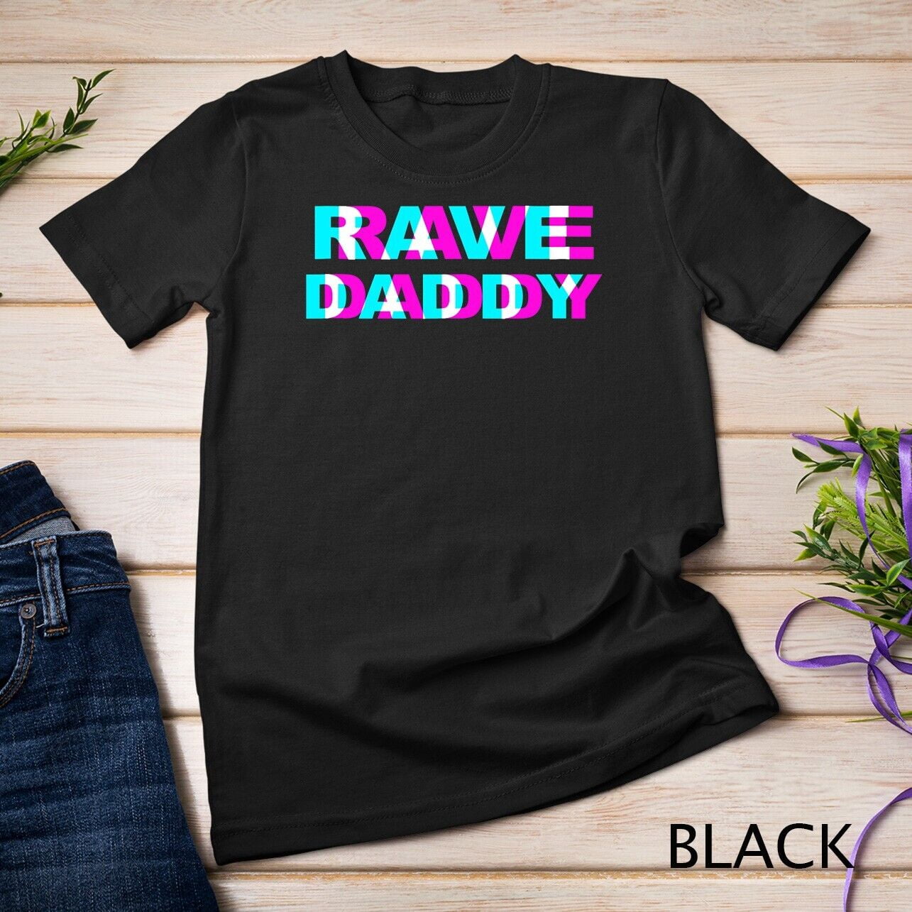 Osec Rave Daddy EDM Music Festival Father Optical Illusion Trippy Tee Unisex T-shirt - Walmart.com