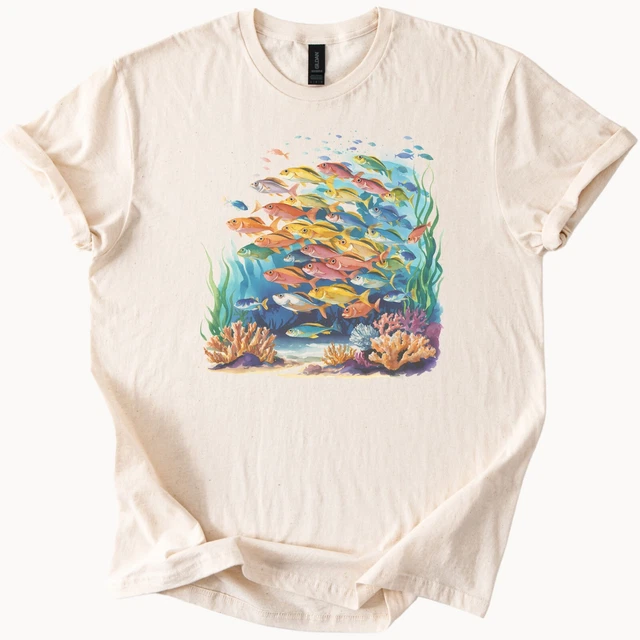 Osec Reef Fish Graphic Tee Ocean Life Shirt, Retro Tee For Man, Woman ...