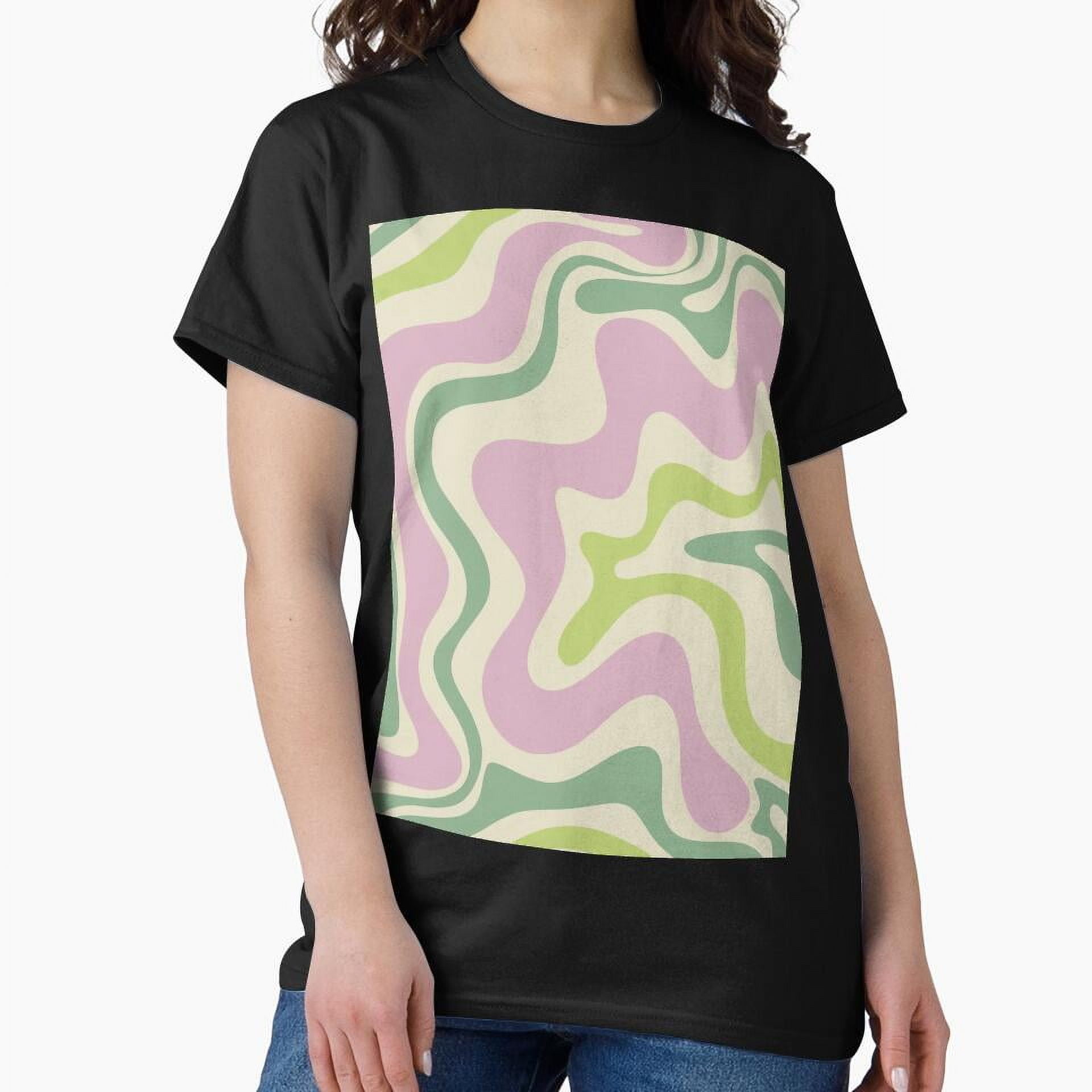 Osec Retro Liquid Swirl Abstract Pattern In Soft Pastel Lavender Pink ...