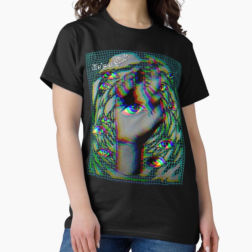 Osec Retro Neon Psychedelic Glitchy Vaporwave Emo Hand Eyeball Collage ...