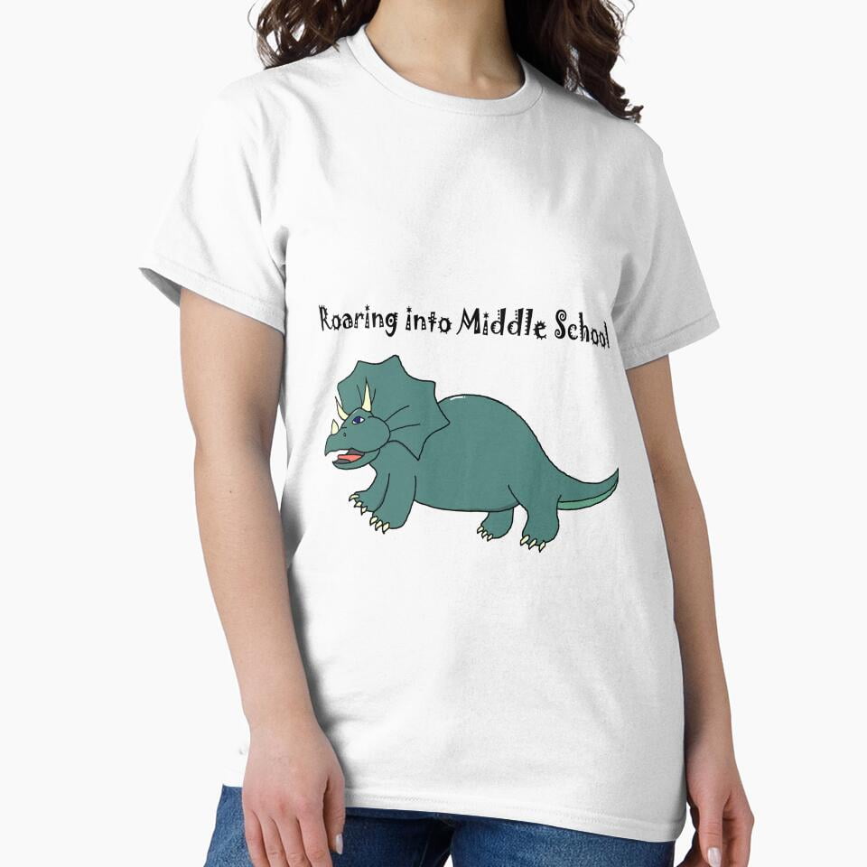 Osec Roaring Into Middle School Triceratops Dinosaur Classic T-Shirt ...