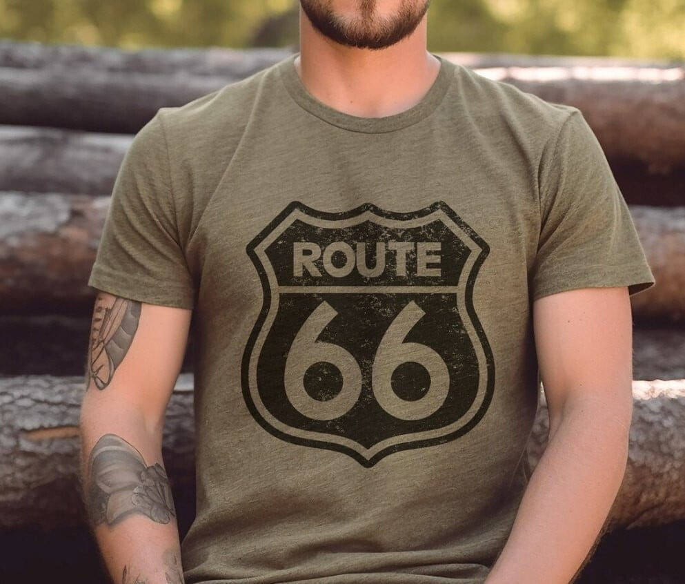 Osec Route 66 Tee Shirt, Vintage Road Sign - Father's day vintage men ...