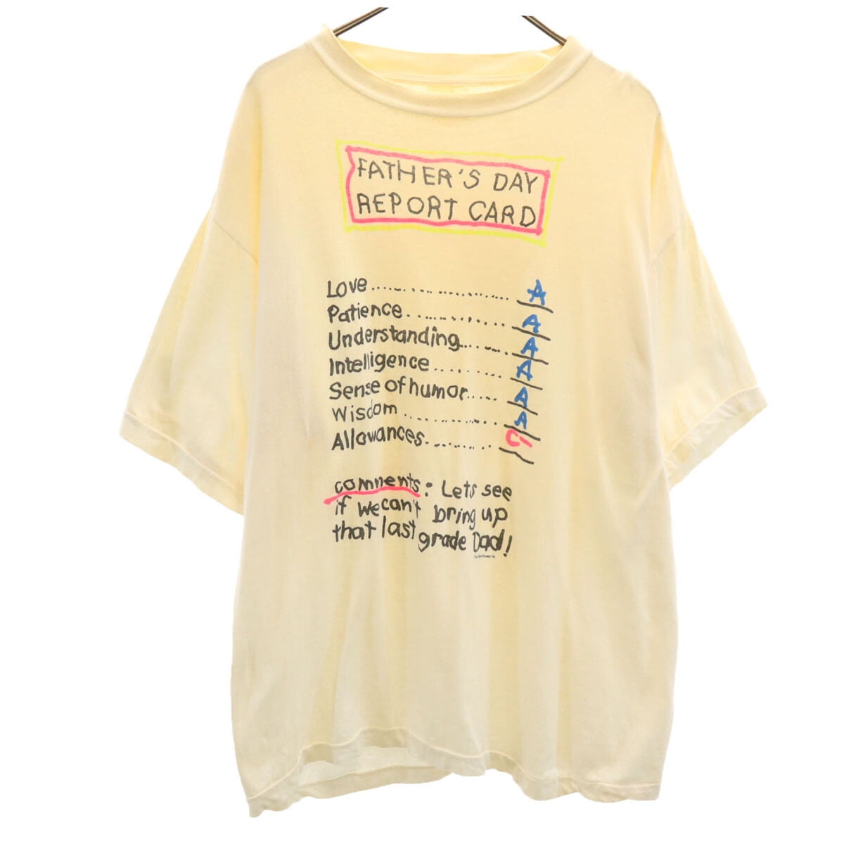 Osec SUN 90s Old Father's Day Report Card Print Short sleeve T-shirt ...