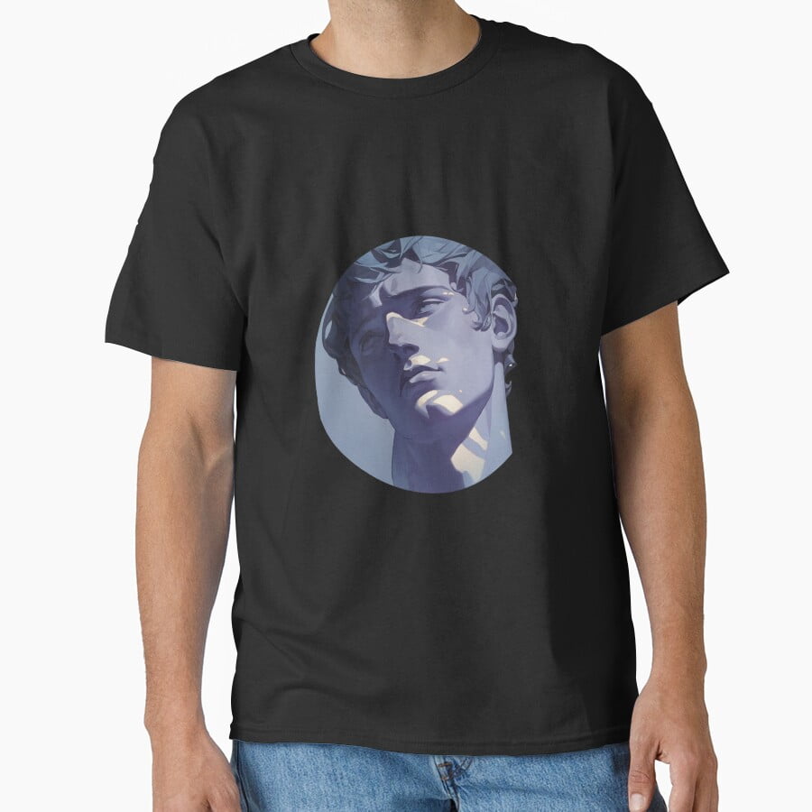Osec Statue Of A Man // Villain // Main Character Clic T-Shirt, Retro ...