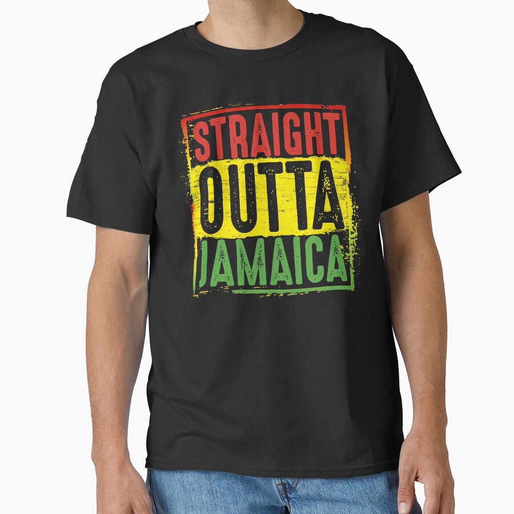 Osec Straight Outta Jamaica National Flag Colors Clic T-Shirt, Retro Tee For Man, Woman Shirt ...