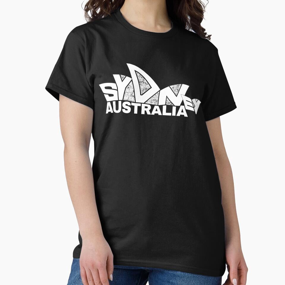 Osec Sydney Souvenir Opera House Australia Typography Clic T-Shirt ...