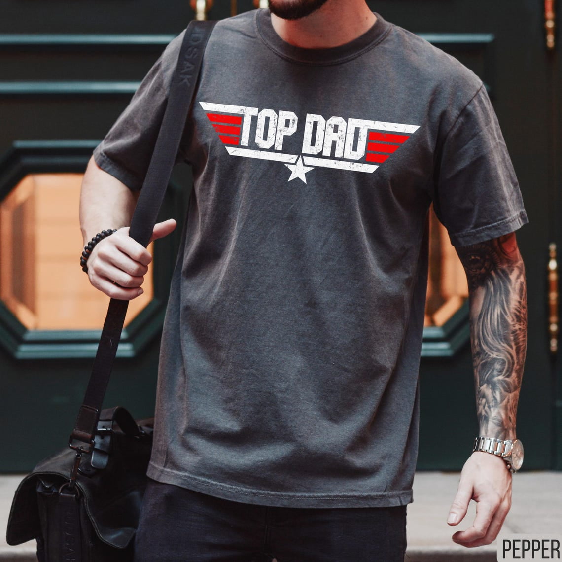Osec Top Dad Shirt, Top Dad TShirt, Maverick Gift, Movie Night Tee, Top ...