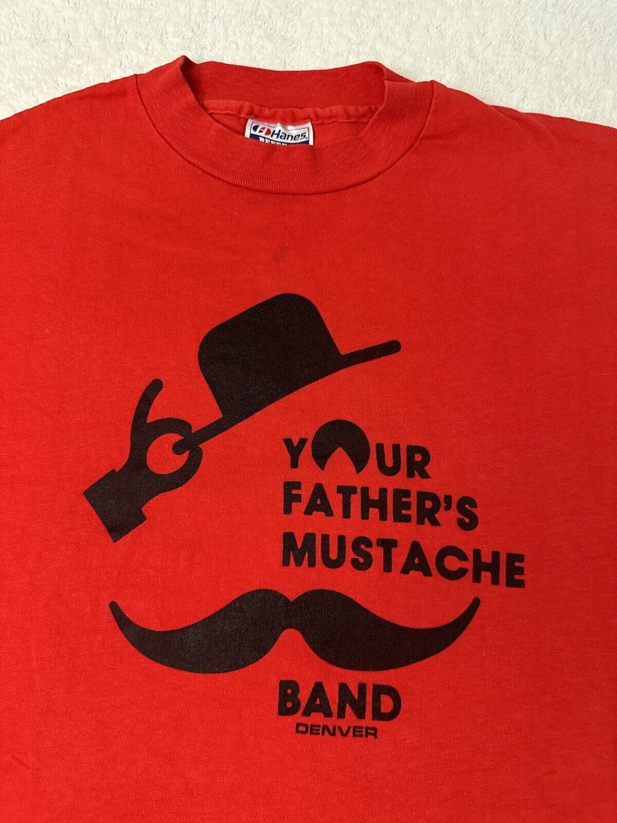 Osec Vintage 1980s 80s Your Father's Mustache Denver Dixie Swing Music Band T-Shirt L - Walmart.com