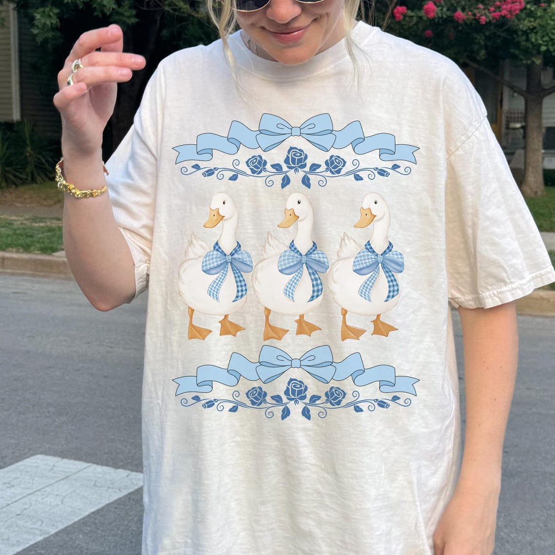 Osec Vintage Original 1980s Blue Ribbon Goose T-Shirt, Funny Farm Animal Retro Shirt, Cute ...