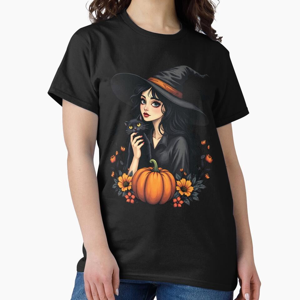 Osec Witch Black Cat Lady - Vintage Witchcore Aesthetic Spooky Gothic ...