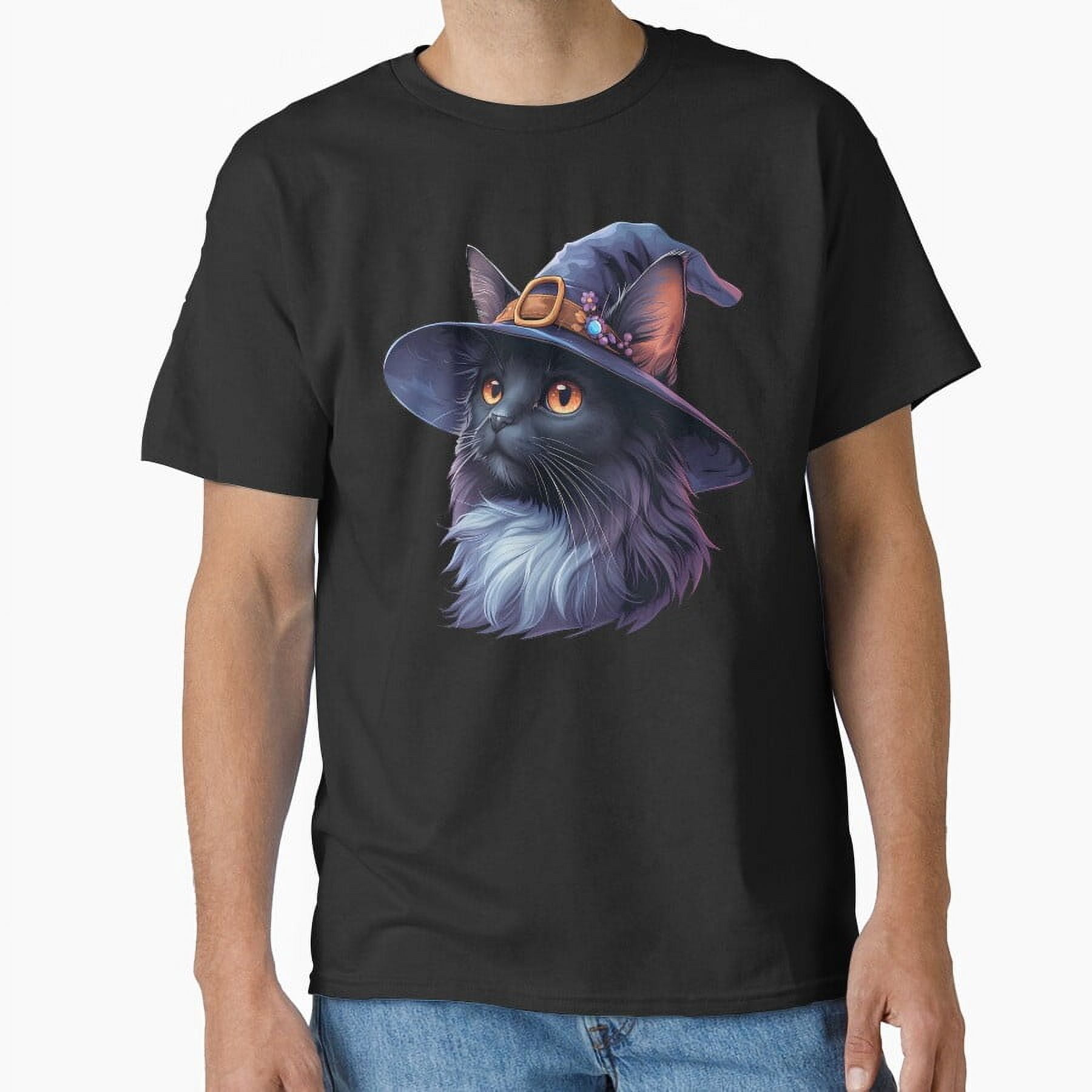 Osec Witchy Black Cat With A Witch Hat Goth Anime Witchcore Aesthetic ...