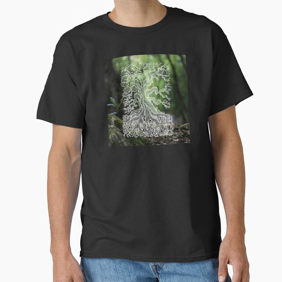 Osec Witchy Dark Woodland With Old Oak Tree Clic T-Shirt, Retro Tee For ...