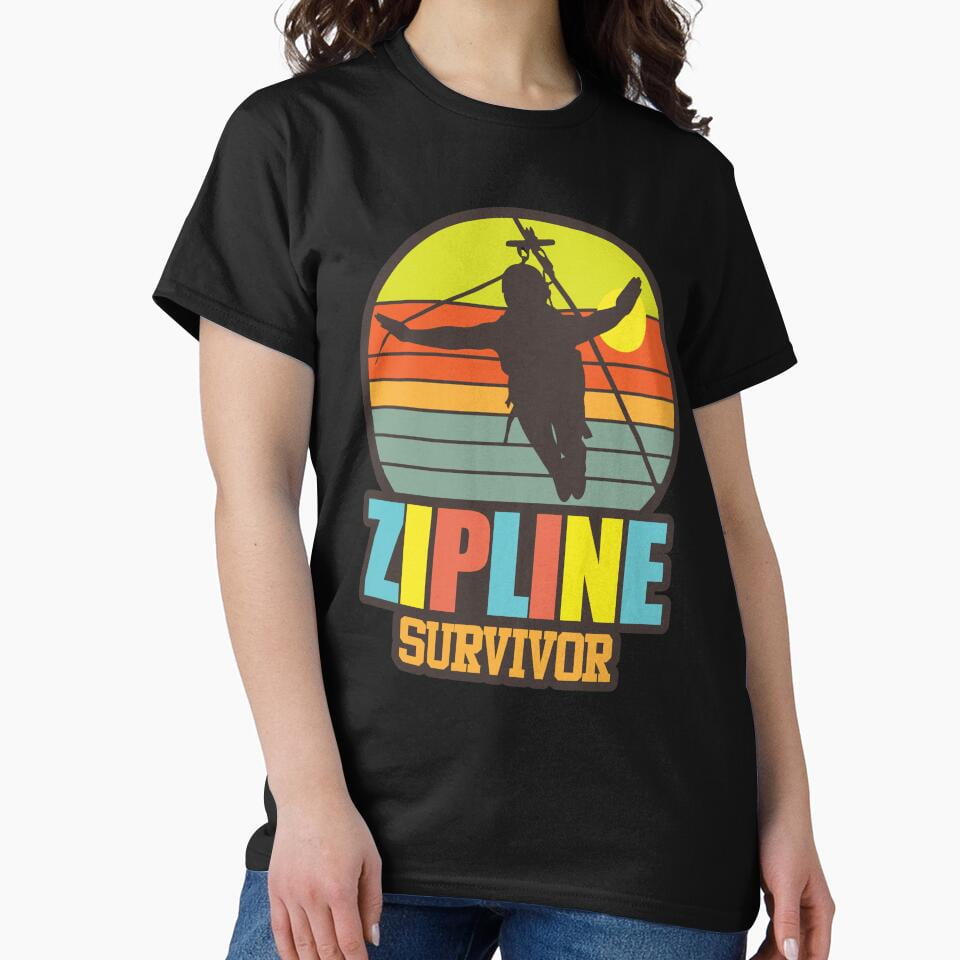 Osec Zipline Survivor Nothing But Air,Adventur Desgine Clic T-Shirt ...