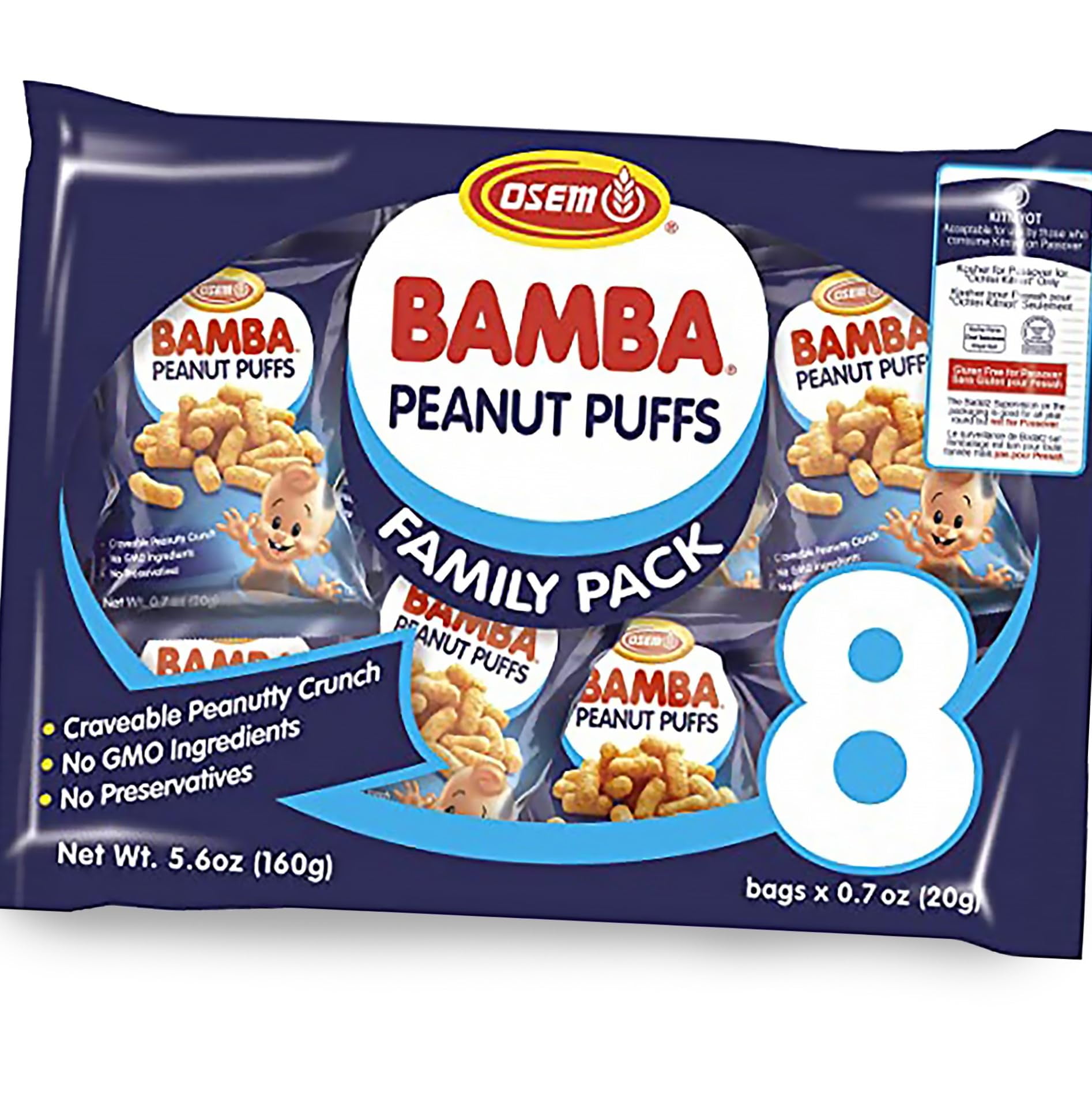 Osem Bamba Peanut Snacks for the Family - All Natural Peanut Puffs ...