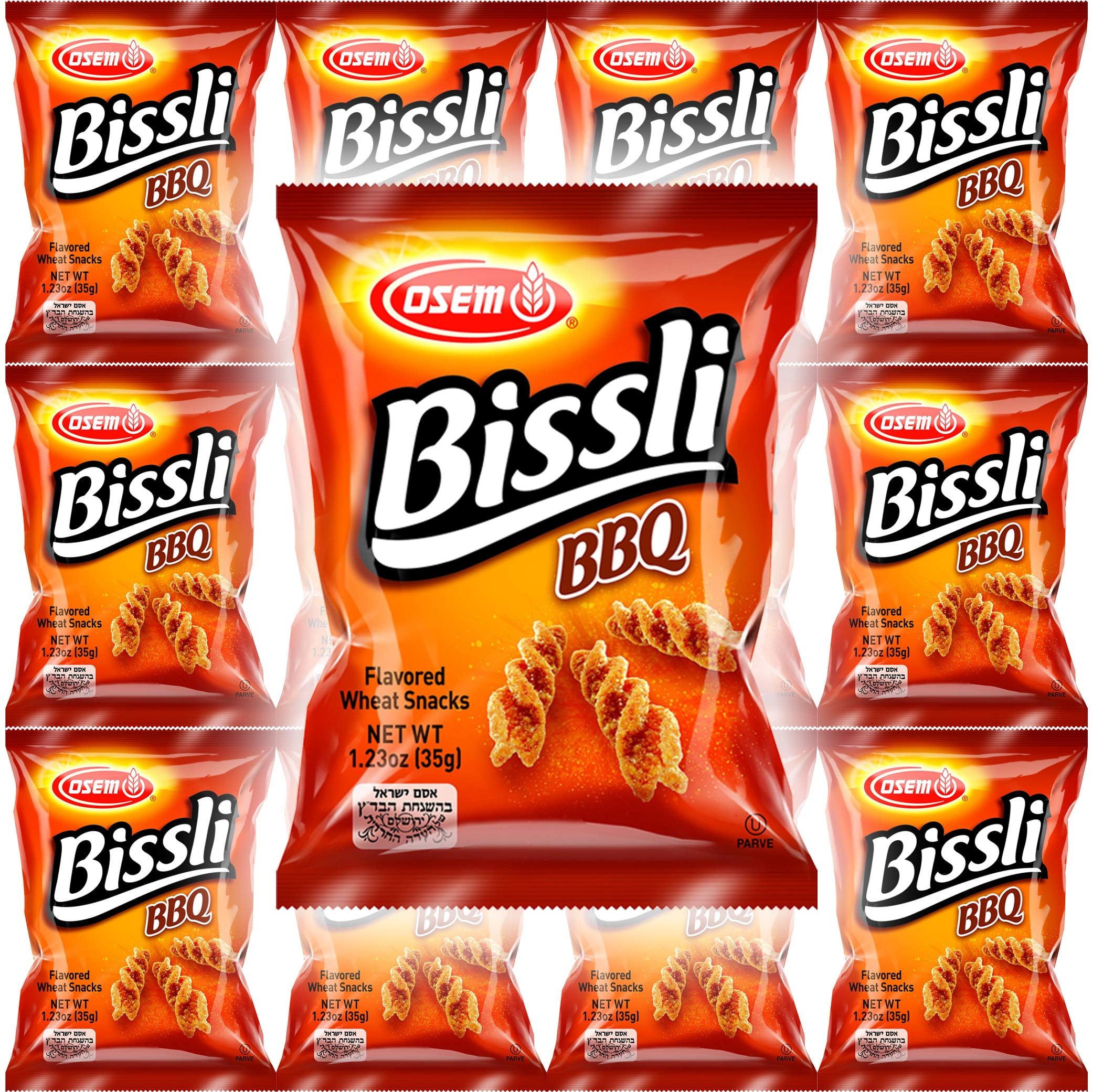 Osem Bissli BBQ Flavored AIF4 Crunchy Wheat Snack -No Food Coloring or ...